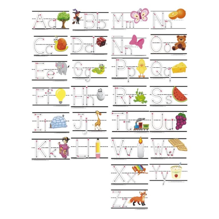 Abecedario Script en Tarjetas – Vinilmania